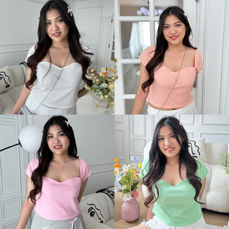 Anna Top เสื้อสาวอวบ คอกว้าง | Shopee Thailand