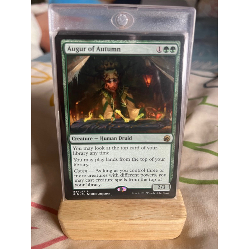 การ์ด MTG Augur of Autumn Green Magic the Gathering EDH รุ่น MID สภาพ ...