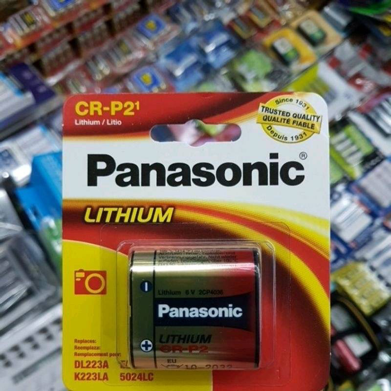 (แพคเกจUSA) ถ่าน Panasonic CRP2, CR-P2 LITHIUM 6V จำนวน 1ก้อน ของใหม่ ของแท้ Made in USA ...