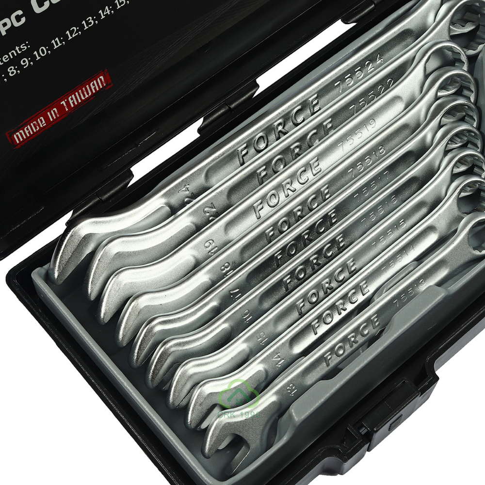 FORCE ฟอร์ซ #5161 ชุดประแจแหวนข้างปากตาย 16 ชิ้น ประแจแหวน ประแแจปากตาย ...