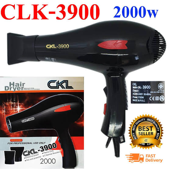 ส่งไว ไดร์เป่าผม CKL 3900 ลมแรงพลังสูง 2000 W ปรับความร้อน แรงลมได้ ไดร์ผม ไดร์ ไดร์ร้านเสริมสวย ...