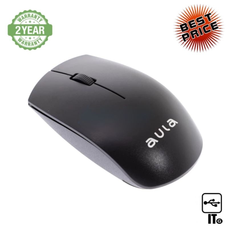 WIRELESS MOUSE AULA AM201 BLACK ประกัน 2Y เมาส์ไร้สาย เมาส์ เม้าส์ เม้า ...