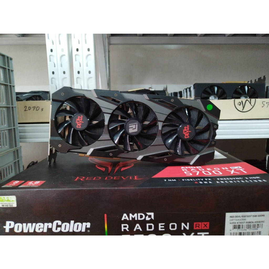 การ์ดจอ VGA POWERCOLOR RX 5700XT RED DEVIL 8GB GDDR6 3FAN สินค้ามือสอง ...