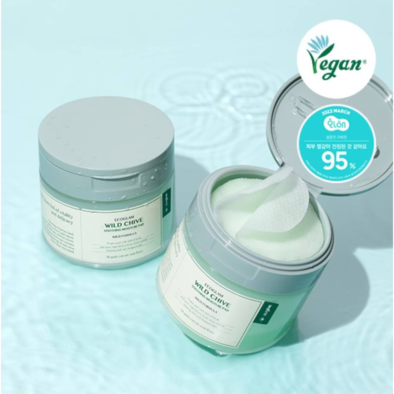[โทนเนอร์แผ่น สูตรวีแกน] Maxclinic Ecoglam Wild Chive Soothing Moisture ...