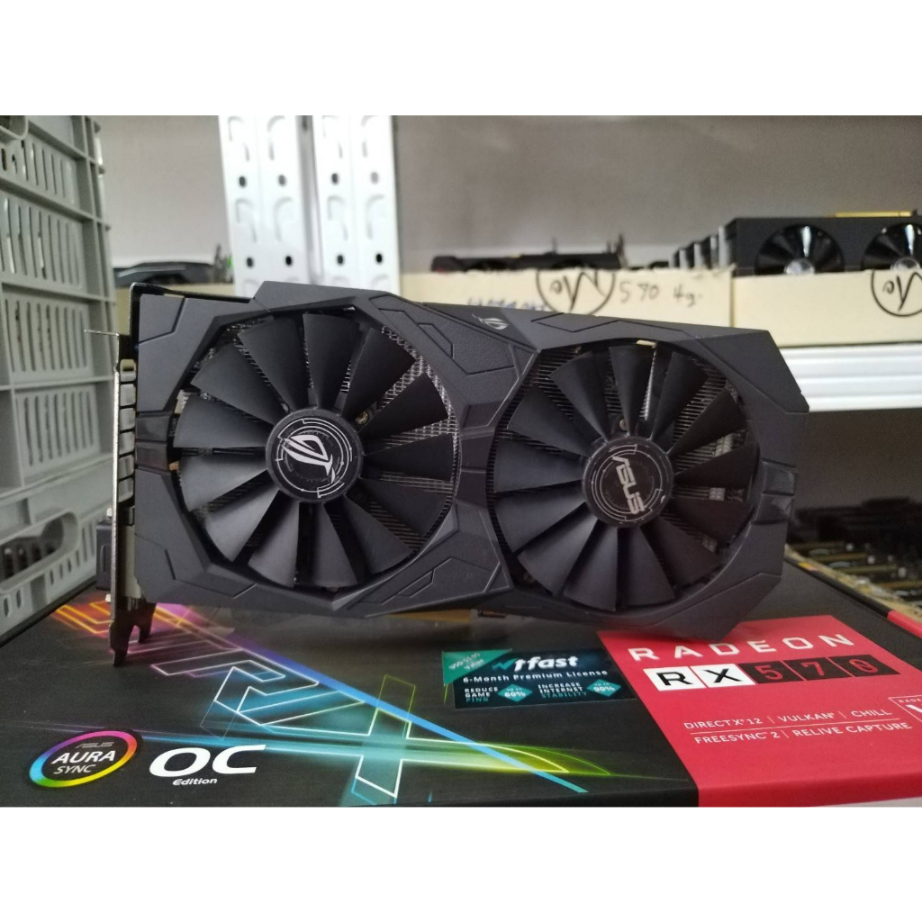 การ์ดจอ VGA ASUS STRIX RX 570 4GB GDDR5 สินค้ามือสอง ประกันร้าน 14 วัน ...