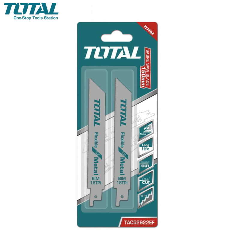 TOTAL ใบเลื่อย แบบตัดเหล็ก ( สำหรับเลื่อยชัก ) รุ่น TAC52922EF | Shopee ...