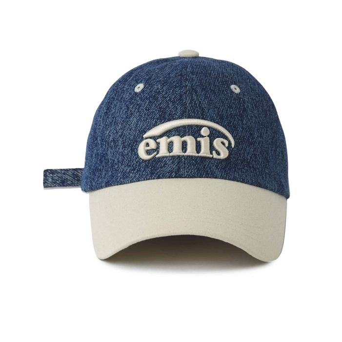 Emis New Logo Denim Ball Cap, Big Logo Ball Cap, Wappen Ball Cap, Pigment, EP13, Cotton Brushed ...