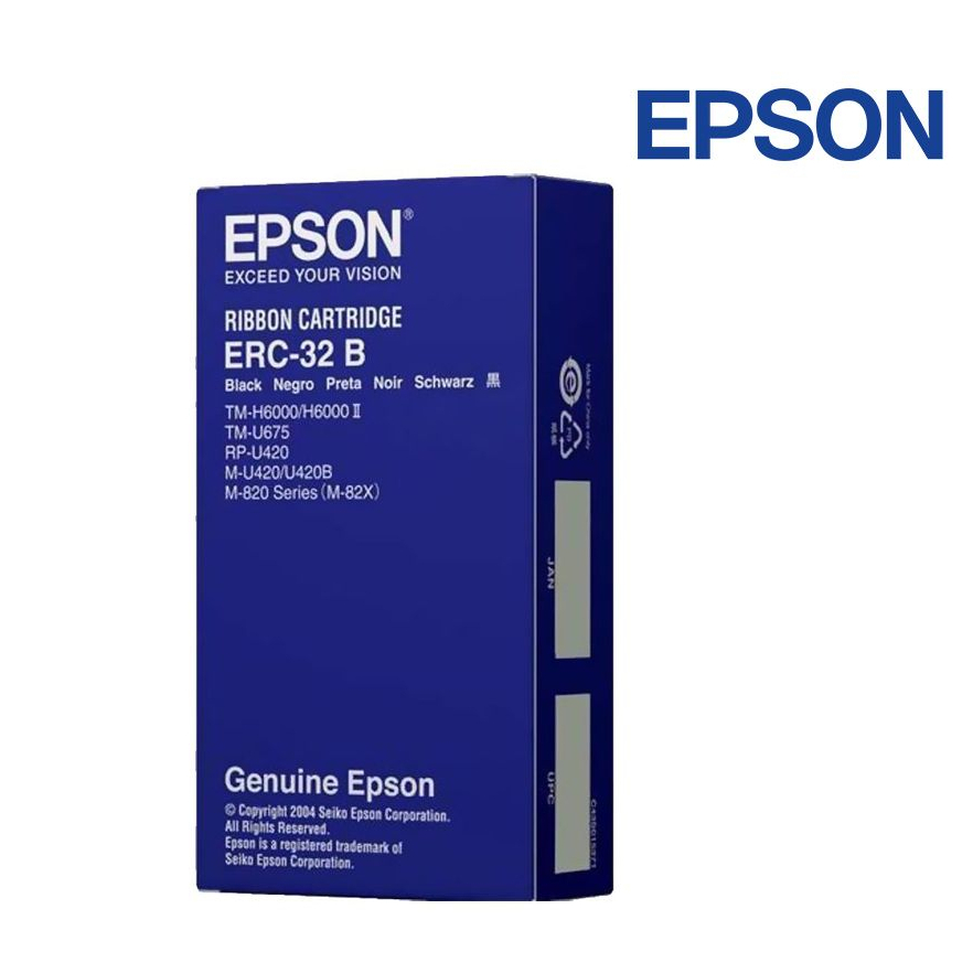 หมึกแท้ ERC-32B Black Ribbon Cartridge For EPSON TM-6000 II TM-675 ...