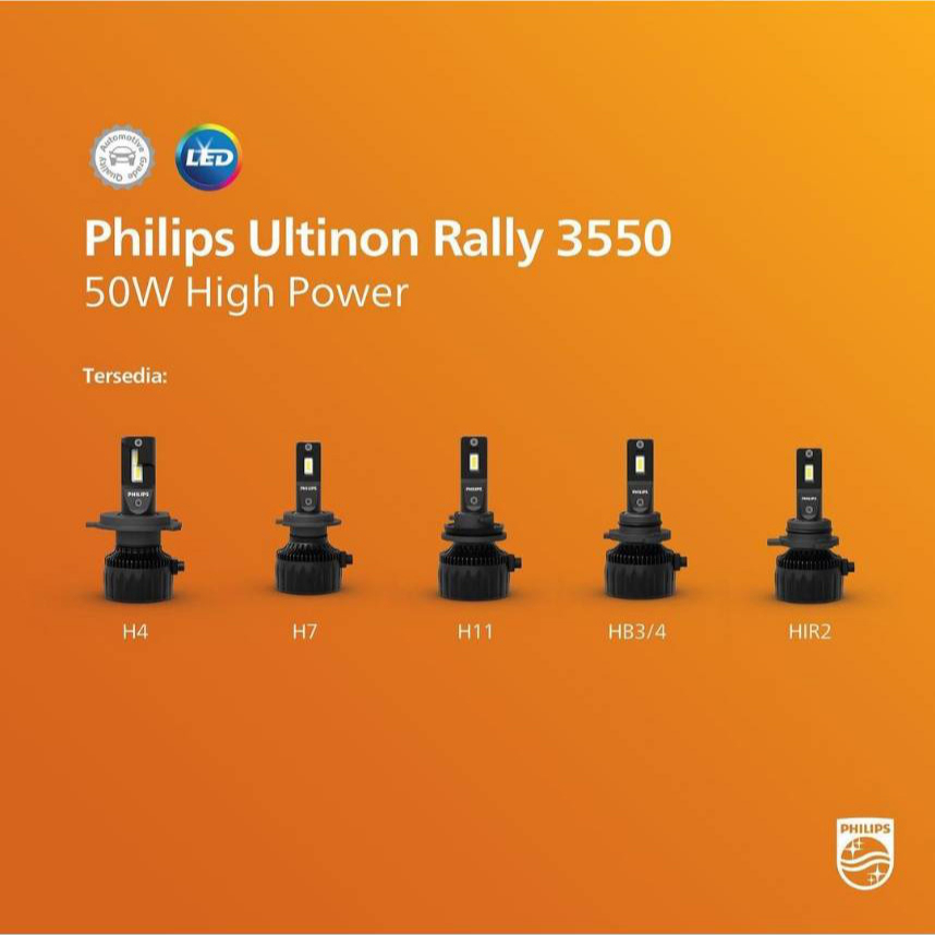 PHILIPS Ultinon Rally 3550 LED Headlight หลอดไฟหน้า LED 2023 กำลังไฟ ...