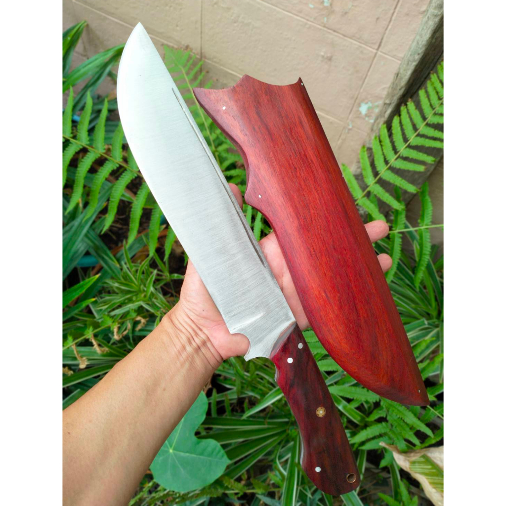 มีดมาเชเต้ (Machete) มีดใบตาย มีดเดินป่า มีดแคมป์ 10.1” SUP9 fulltang ผิวขัด เซาะร่อง ด้ามพะยูง ...