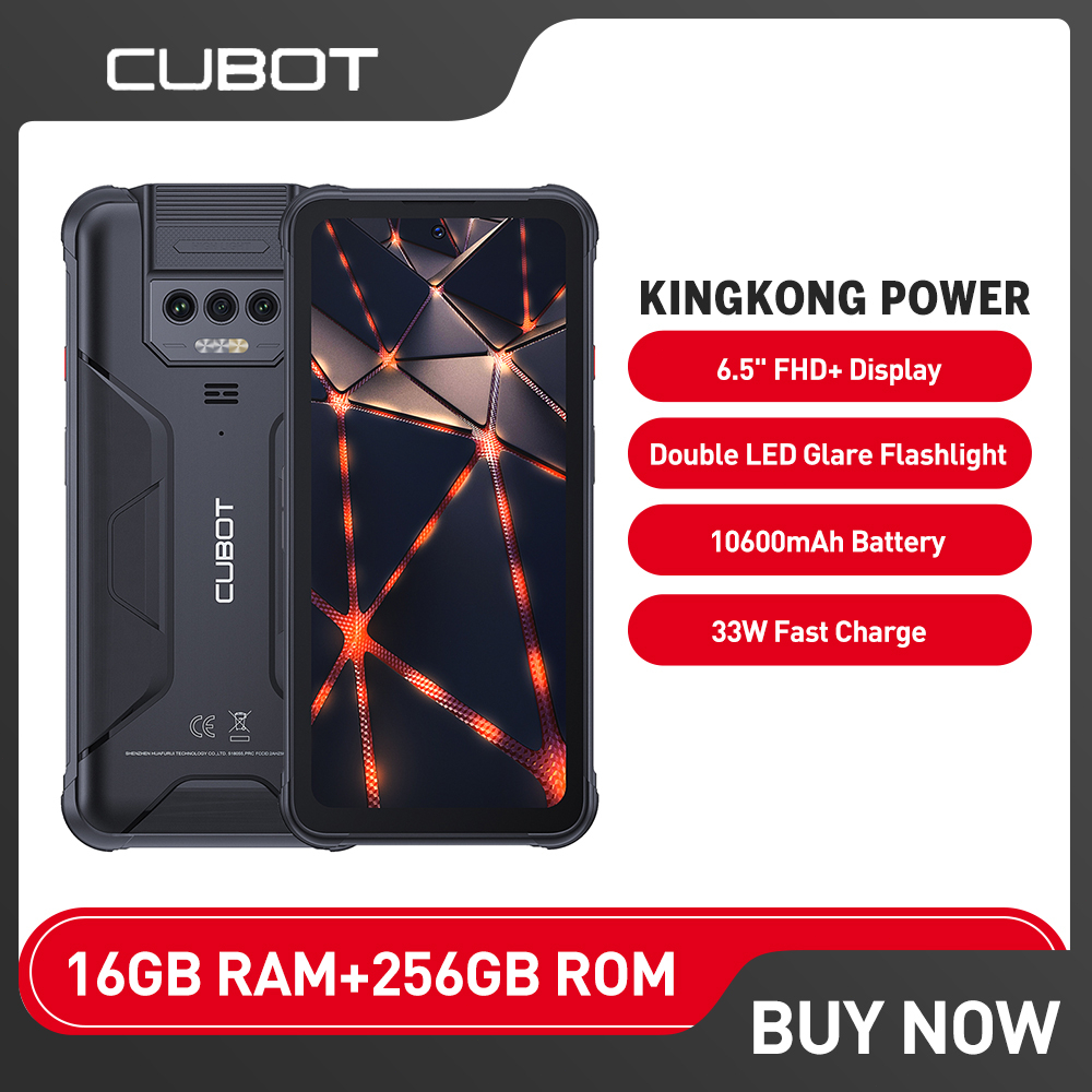 Cubot KingKong Power, IP68 Waterproof Rugged Android 13, 8GB+256GB ...