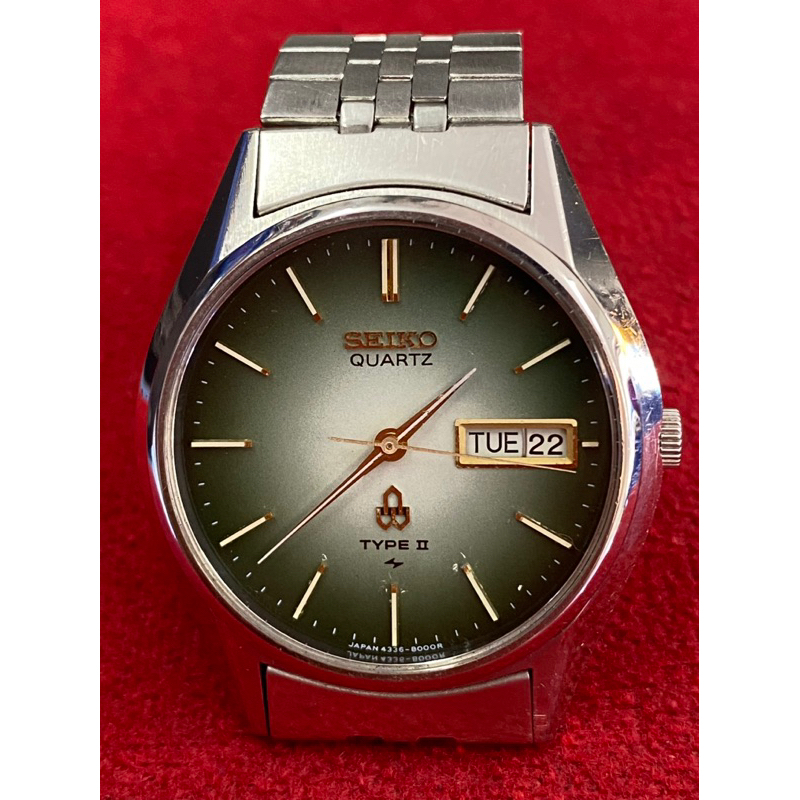 SEIKO TYPE II Quartz ตัวเรือนสแตนเลส นาฬิกาผู้ชาย มือสองของแท้ | Shopee ...