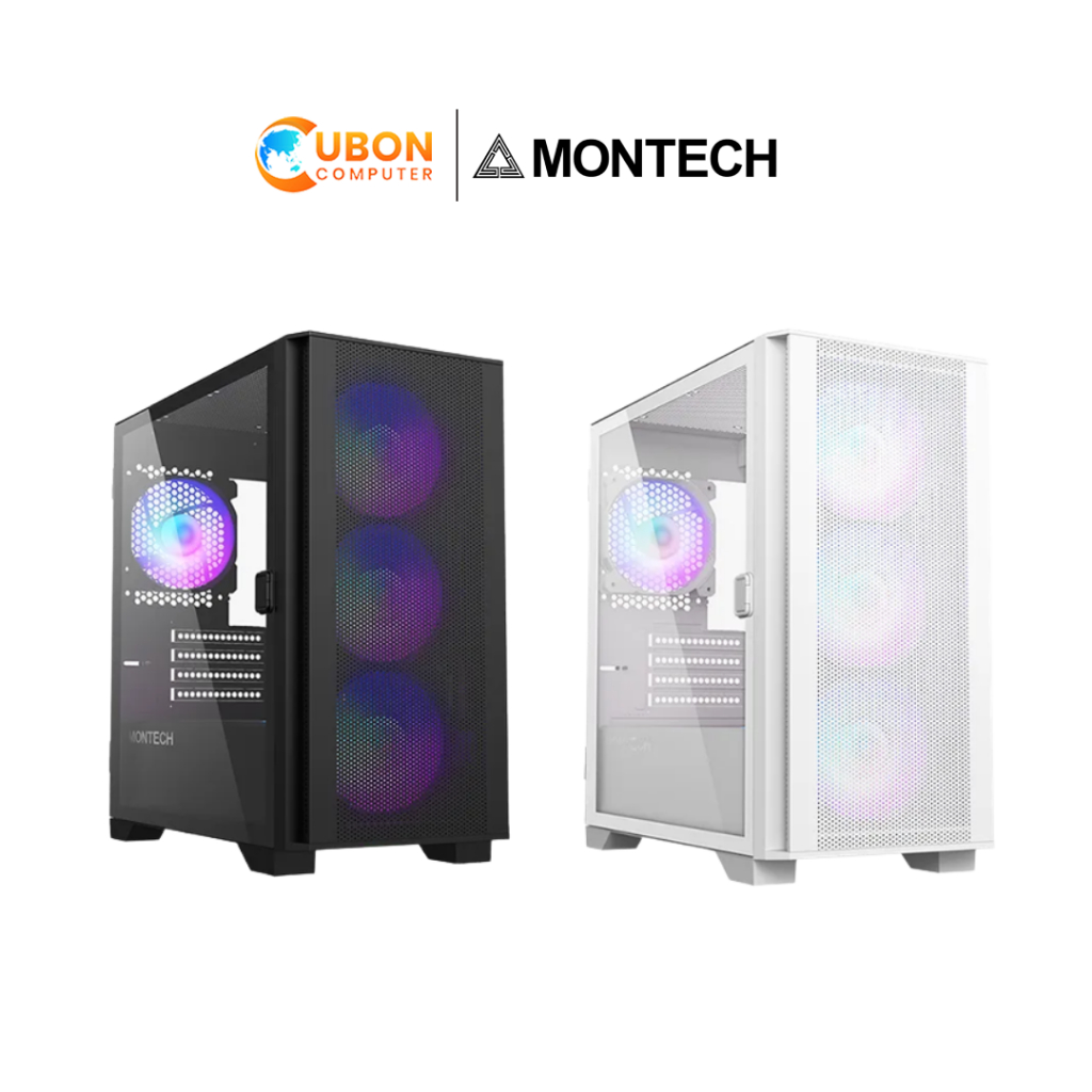 CASE (เคส) MONTECH AIR 100 ARGB BLACK/WHITE (MICRO-ATX) | Shopee Thailand