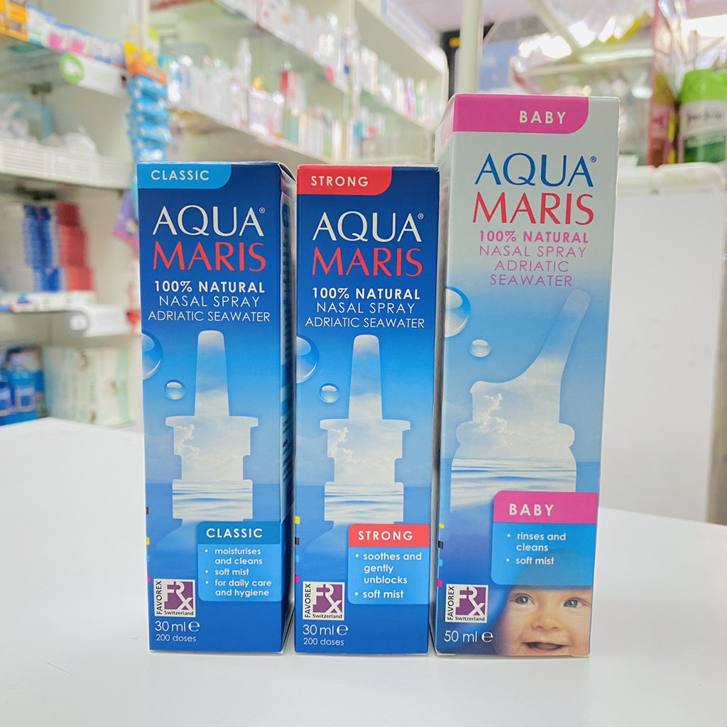 Aqua Maris 30-50 ml อควา มาริส สเปรย์สำหรับพ่นจมูก ล้างจมูก สำหรับเด็ก ...