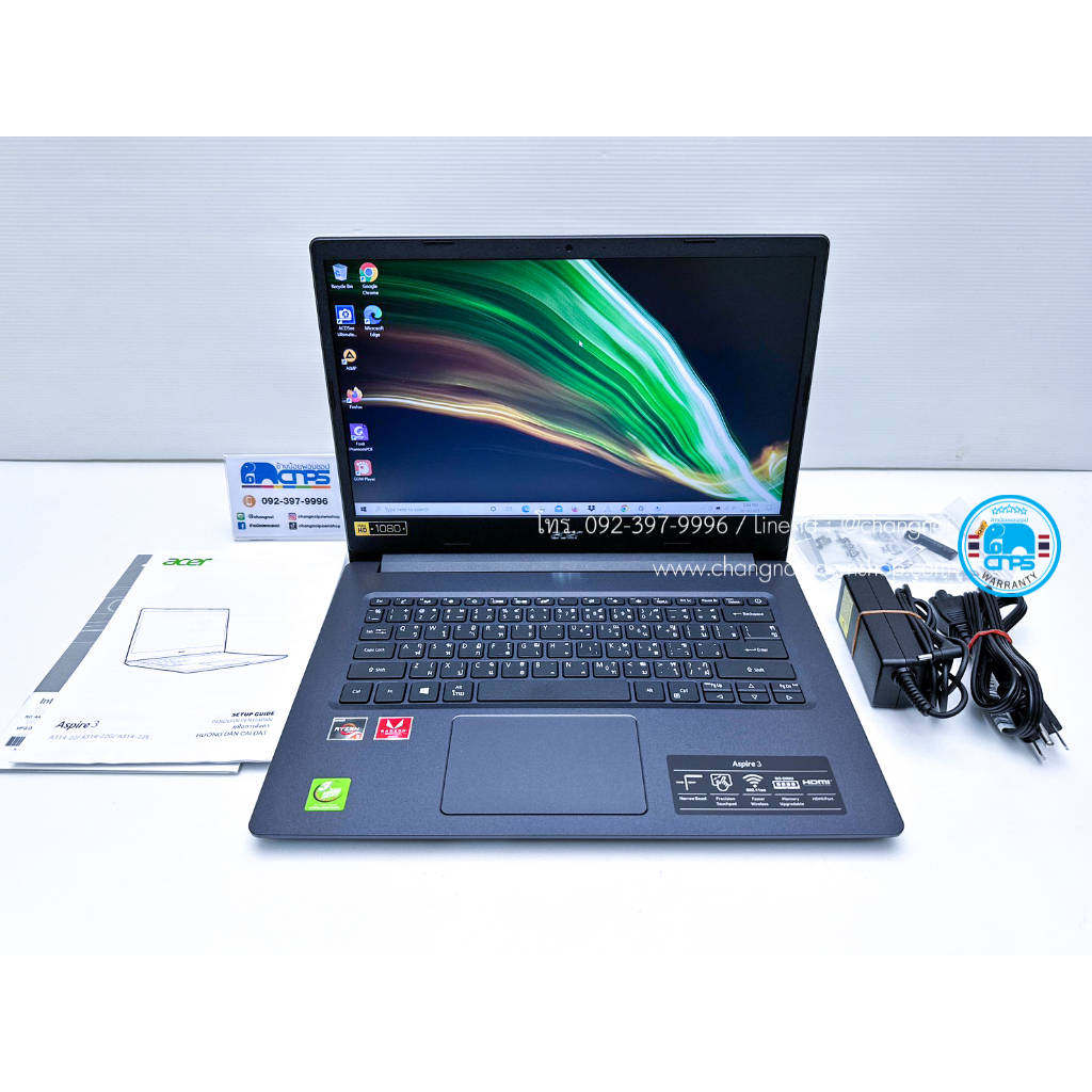 ACER ASPIRE A314-22-R3Z9 RYZEN 5 3500U 8GB DDR4 512GB 14" VEGA 8 ...