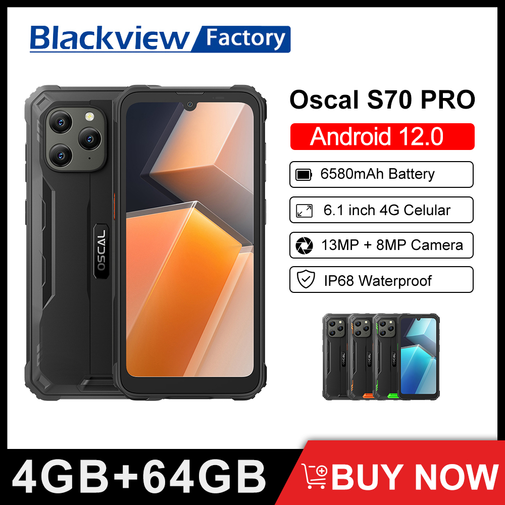 Blackview OSCAL S70 Pro Rugged Smartphone 6.1 inch 4G Celular Android ...