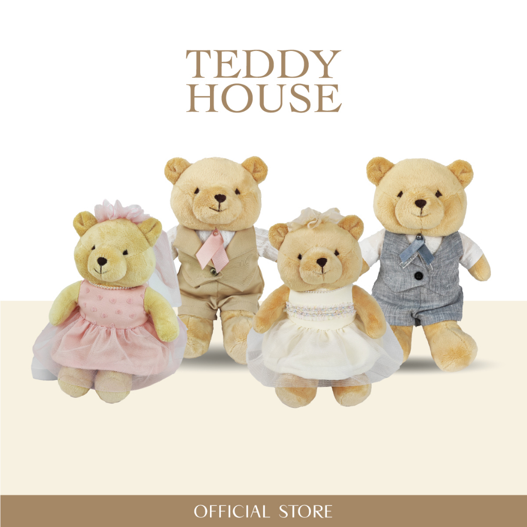 TEDDY HOUSE :Martie sweet couple martie ขนาด12 นิ้ว พร้อมชุด น้องหมีคู่รัก | Shopee Thailand
