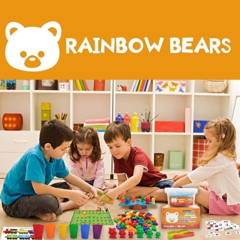 rainbow sorting bear ของเล่นเสริมพัฒนาการ | Shopee Thailand