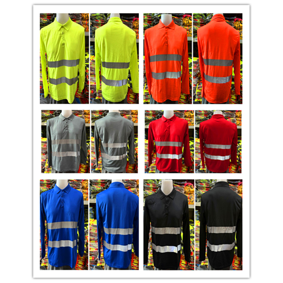 สะท้อนแสงแขนยาว เสื้อก่อสร้าง คอปก ไซส์ M-5XL | Shopee Thailand