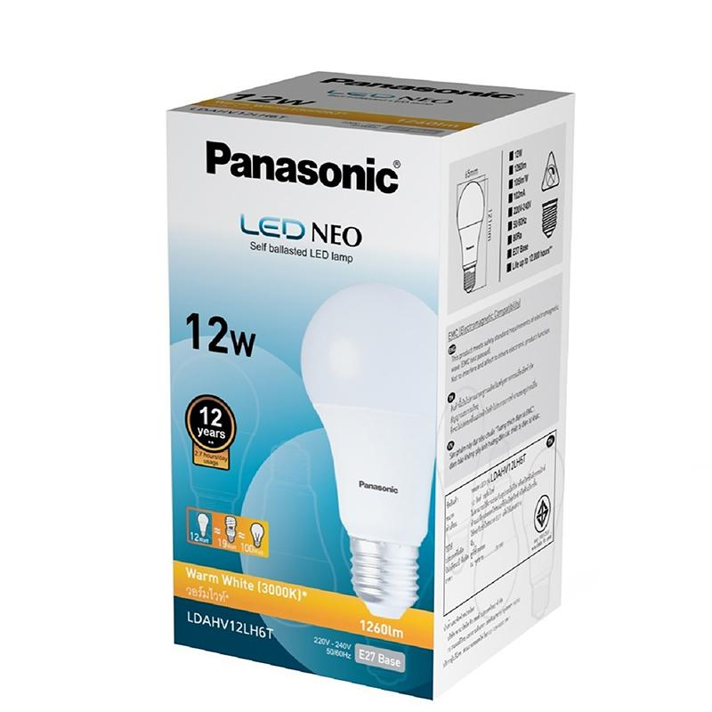 PANASONIC หลอดLED 12W/1260LM สีวอร์มไวท์ Panasonic LDAHV12LH6T | Shopee ...