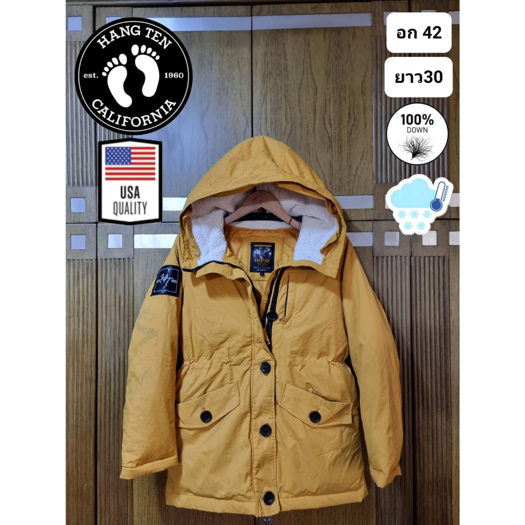 เสื้อกันหนาวขนเป็ด แบรนด์ Hangten แบรนด์จากUSA มือ2ของแท้ | Shopee Thailand