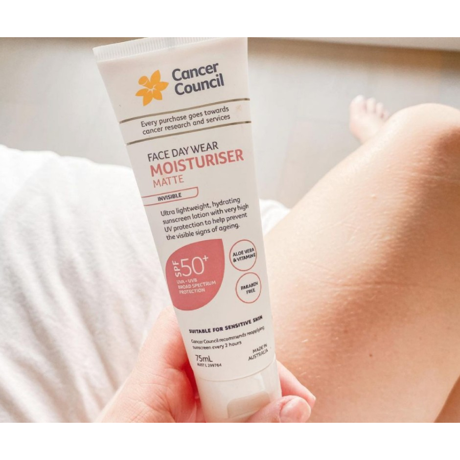 【พร้อมส่ง】 Cancer Council Australia Face Day Wear Moisturiser Matte SPF 50+ UVA UVB 75ML ครีมกัน ...