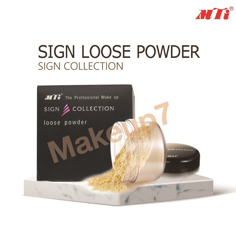 MTI LOOSE POWDER เอ็มทีไอ แป้งฝุ่นเนื้อละเอียดบางเบา ตลับดำ มีหลายเฉดสี ...