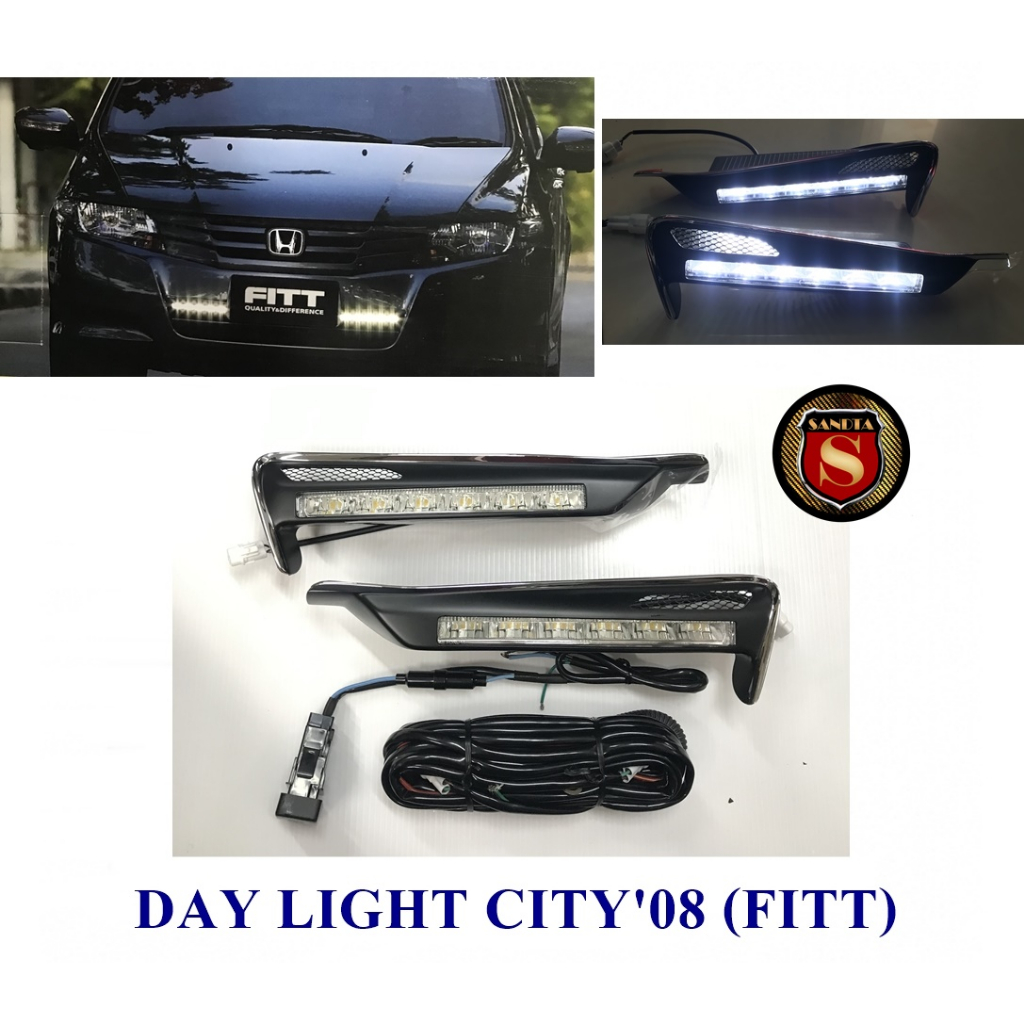 DAY LIGHT HONDA CITY 2008 FITT ติดใต้ไฟหน้า สินค้าขายเป็นคู่ DRL CITY ...