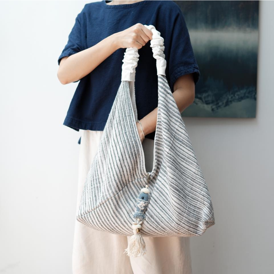 Japanese Tote Bag กระเป๋าผ้าฝ้ายธรรมชาติ | Shopee Thailand