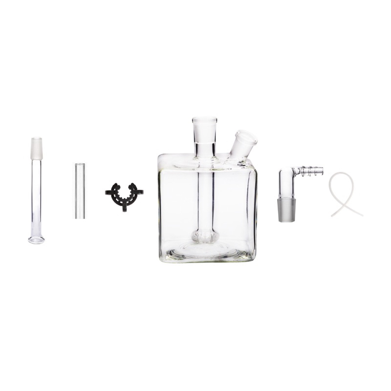 Clear Cube Bong ทรงสีเหลี่ยมมี 2 รู สีใส (CK256) | Shopee Thailand