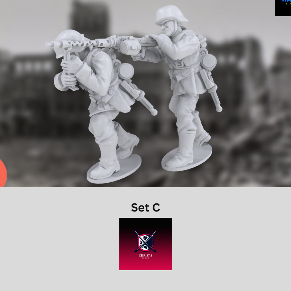 WWII German MG teams -High quality and detailed 3d print miniature ...