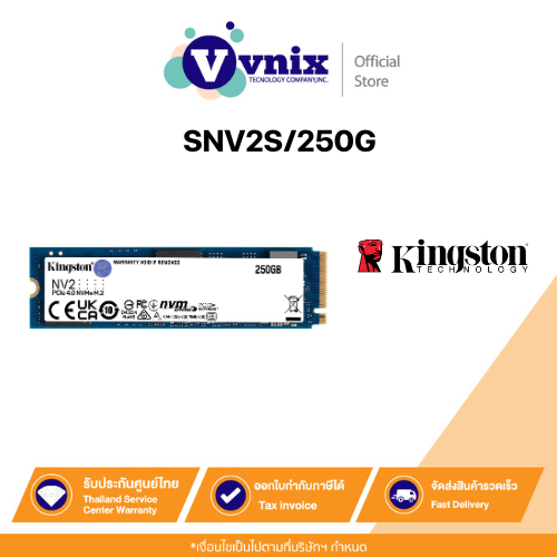 KINGSTON SNV2S/250G 250 GB SSD (เอสเอสดี) KINGSTON NV2 - PCIe 4/NVMe M ...