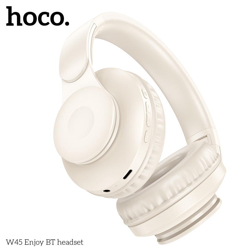 HOCO W45 หูฟังบลูทูธ เฮดโฟน BT 5.3 แบตอึด 46 ชม. เสียงดี HiFi Audio ...