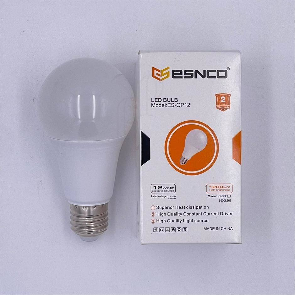 ESNCO หลอดไฟ หลอดบับ BULB หลอดLED ขั้วเกลียวE27 5W 9W 12W 15W 18W แสงขาว ใช้งาน 30,000 ชั่วโมง ...