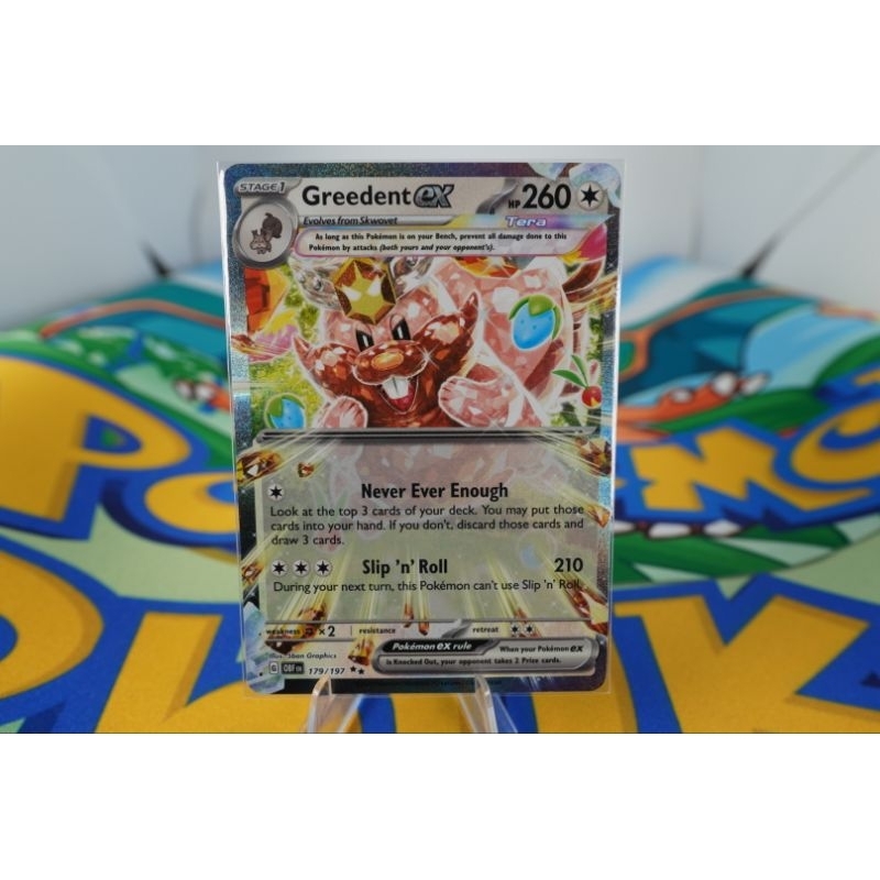 Pokemon Card "Greedent EX 179/197" ENG Obsidian Flames | Shopee Thailand