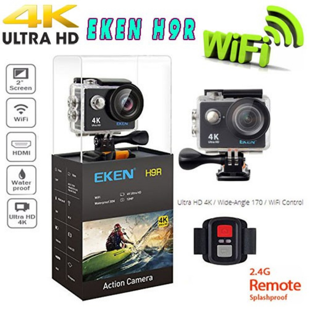 กล้องแอคชั่นแคม EKEN H9R Action Camera 4K (ของแท้) มีรีโมท EKEN H9R ...