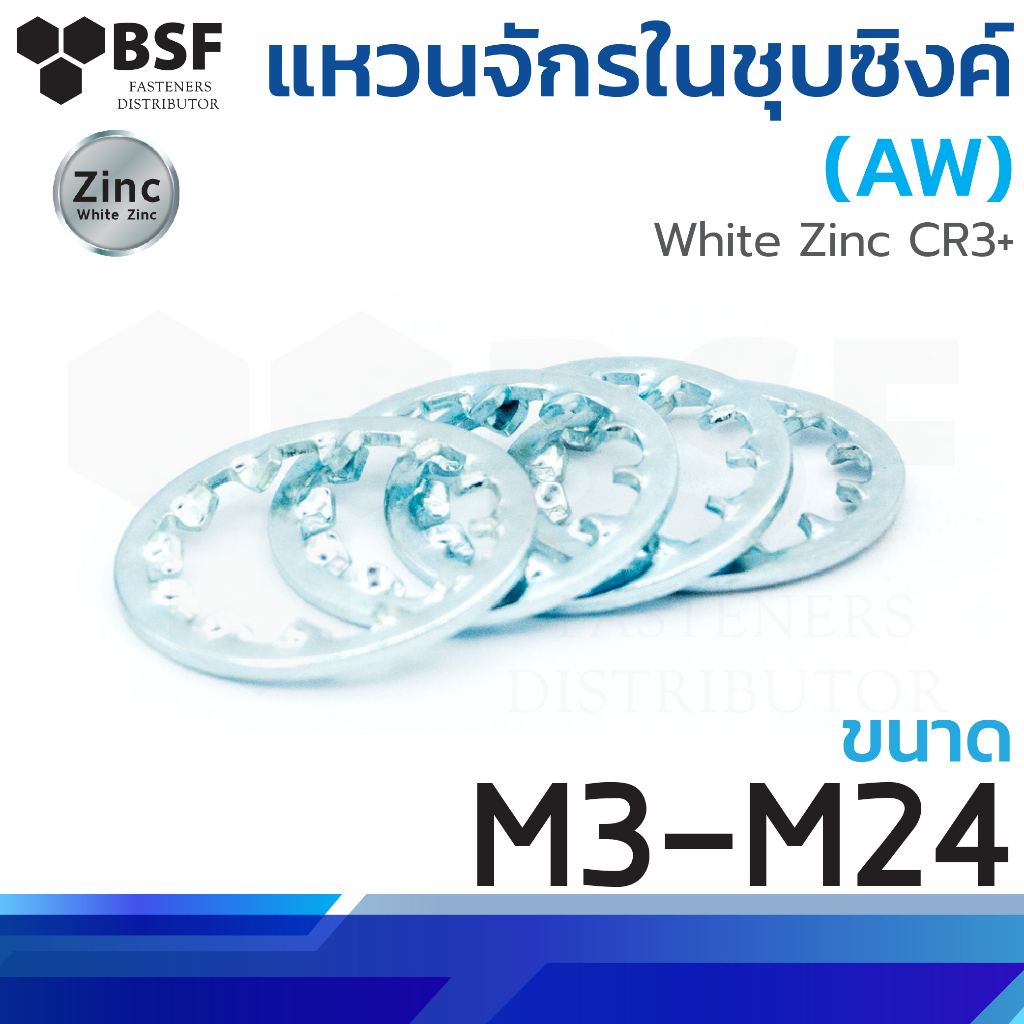 แหวนจักรใน ชุบซิงค์ (AW) ขนาด M3-M24 | Shopee Thailand