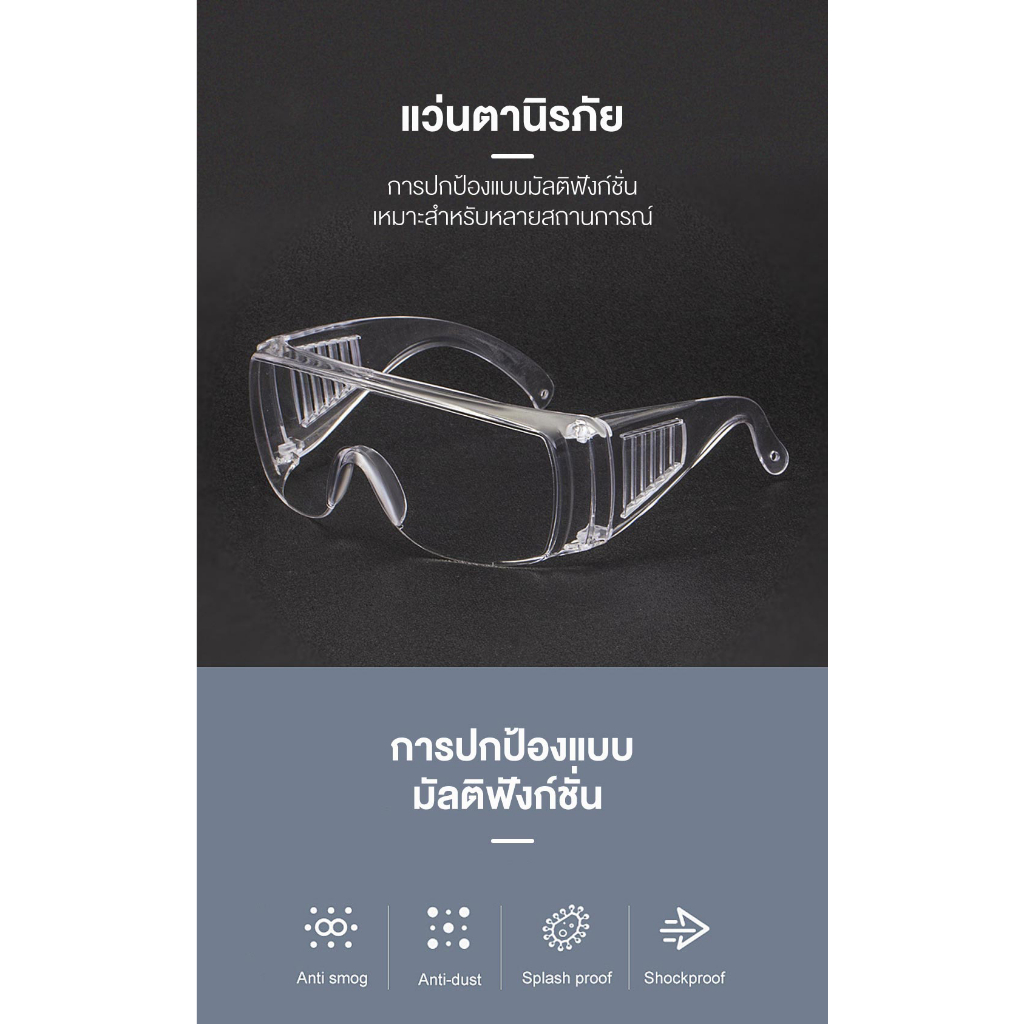 แว่นตากันสะเก็ด ยามาดะ แว่นตา YAMADA YS-Series สีใส YS-101,YS-110 ***(ยกกล่อง 12 อัน ...