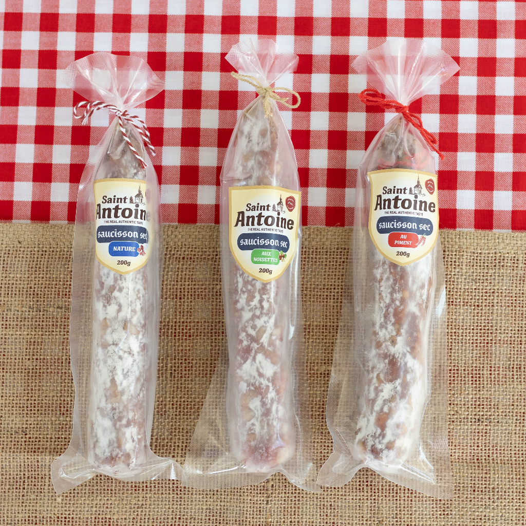 Trio Saucisson Saint Antoine Pack 600g Deli Salami (Nature, Hazelnut ...