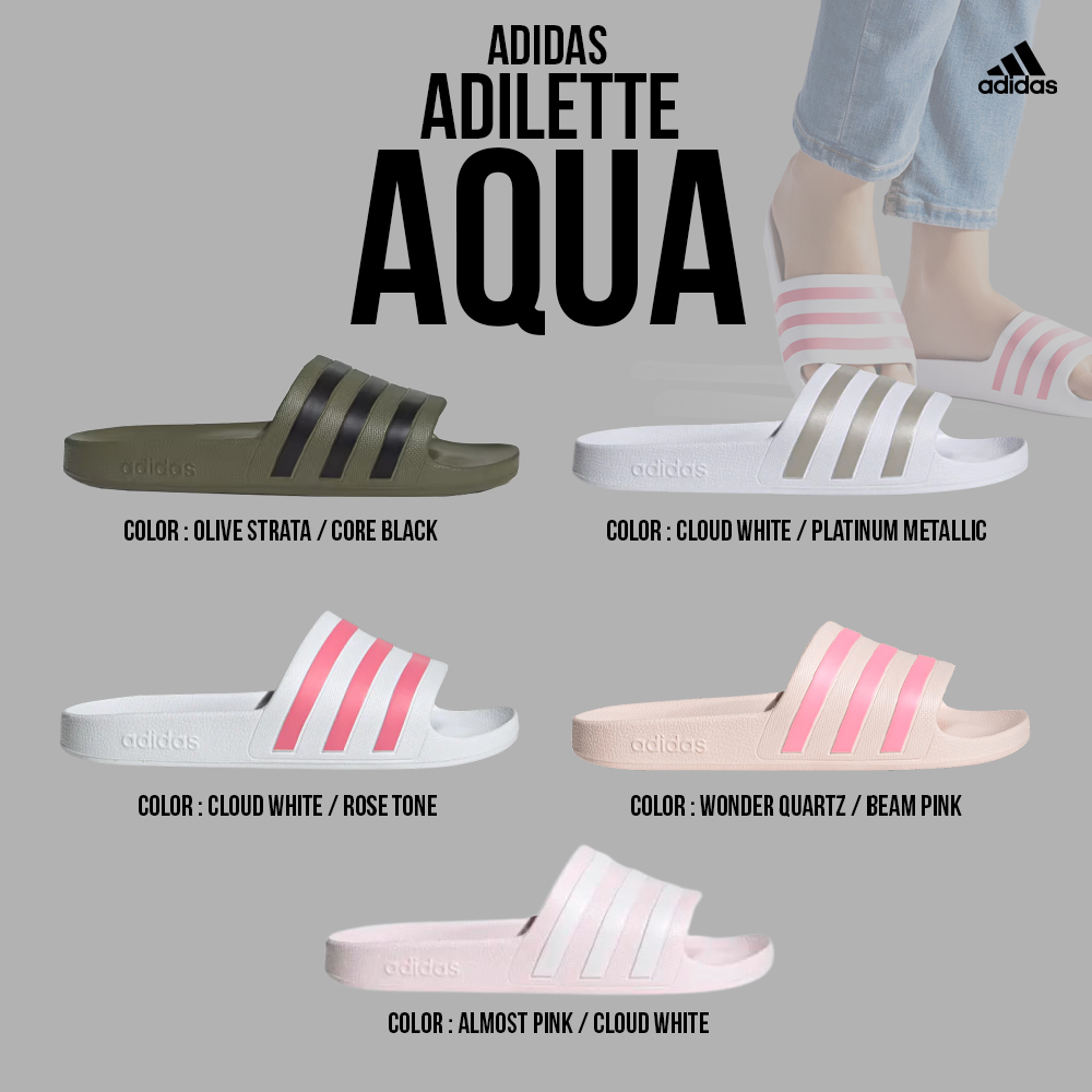 Adidas Collection อาดิดาส รองเท้าแตะ รองเท้าลำลอง SPF Adilette Aqua ...