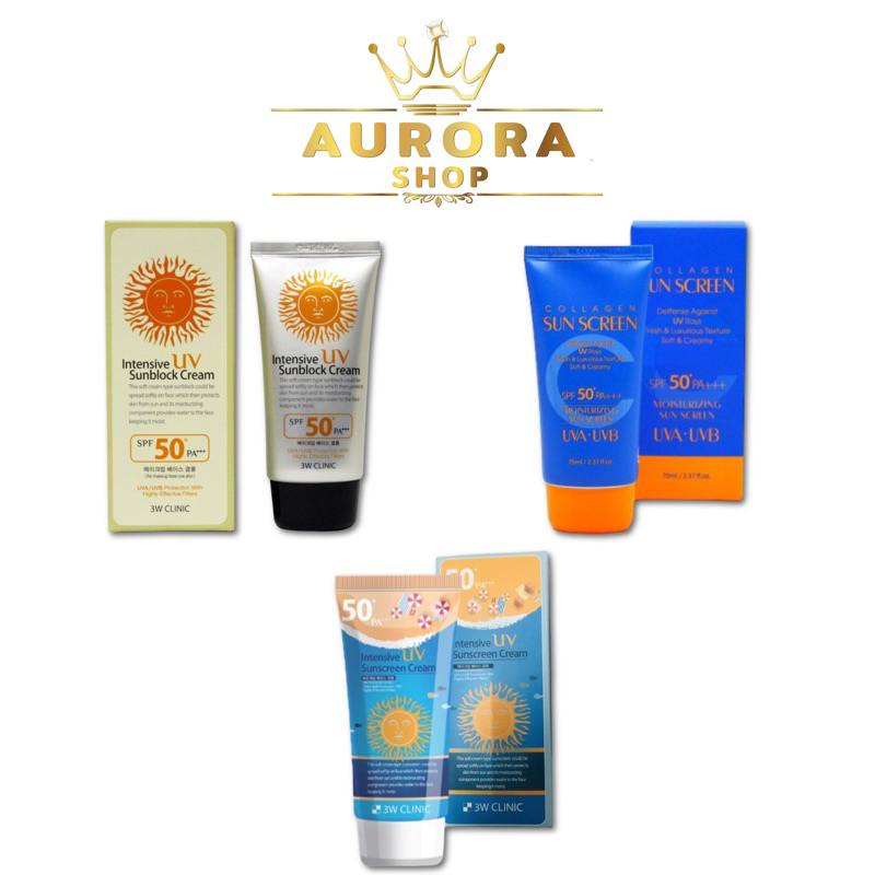 3W Clinic ครีมกันแดด ครีมกันแดดเนื้อบางเบา ครีมกันแดดคอลลาเจน Spf50pa ...