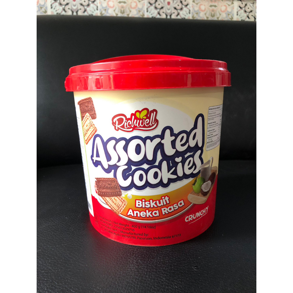 Richwell Assorted คุกกี้อบกรอบรวม 3 รส (บรรจุ 80 ชิ้น) 400กรัม | Shopee ...