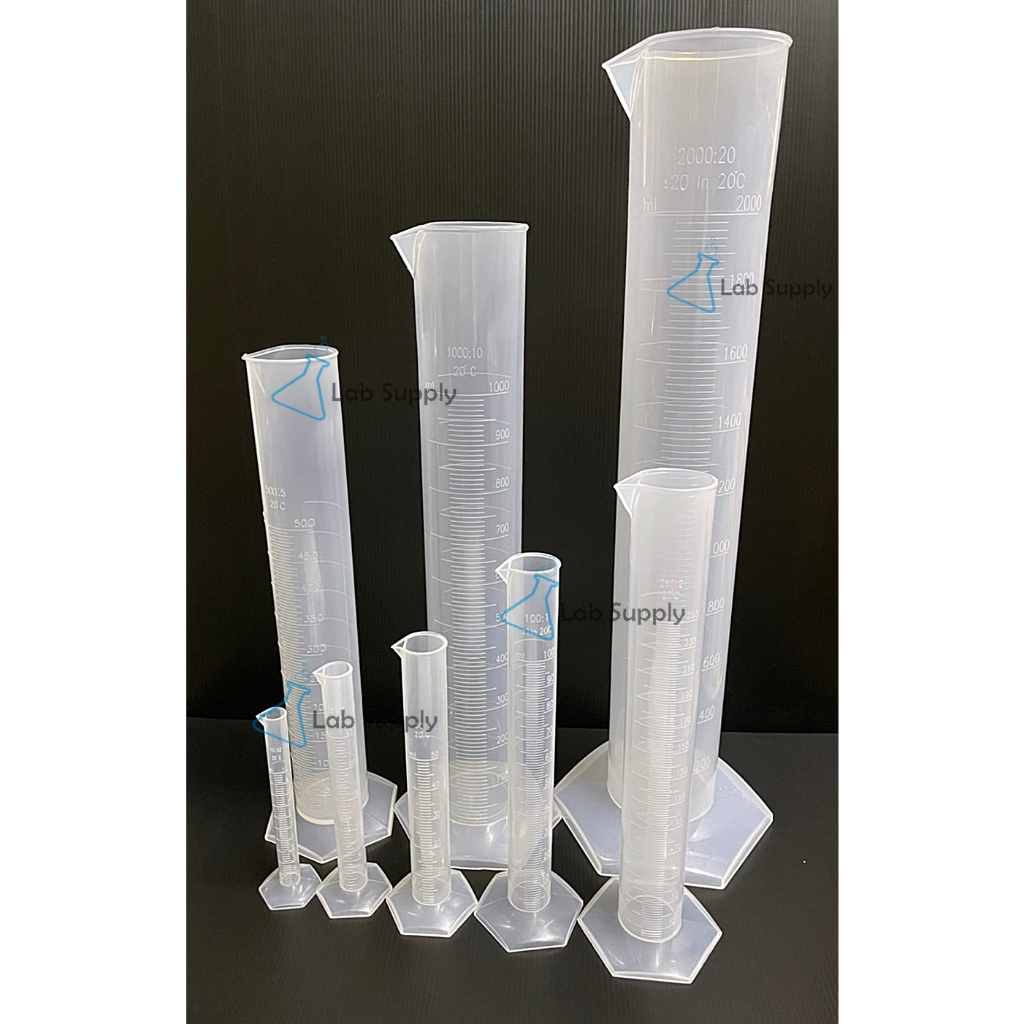 INDIA_Measuring Cylinder(PP)(Plastic), EU Design, Hexagonal Base กระบอก ...