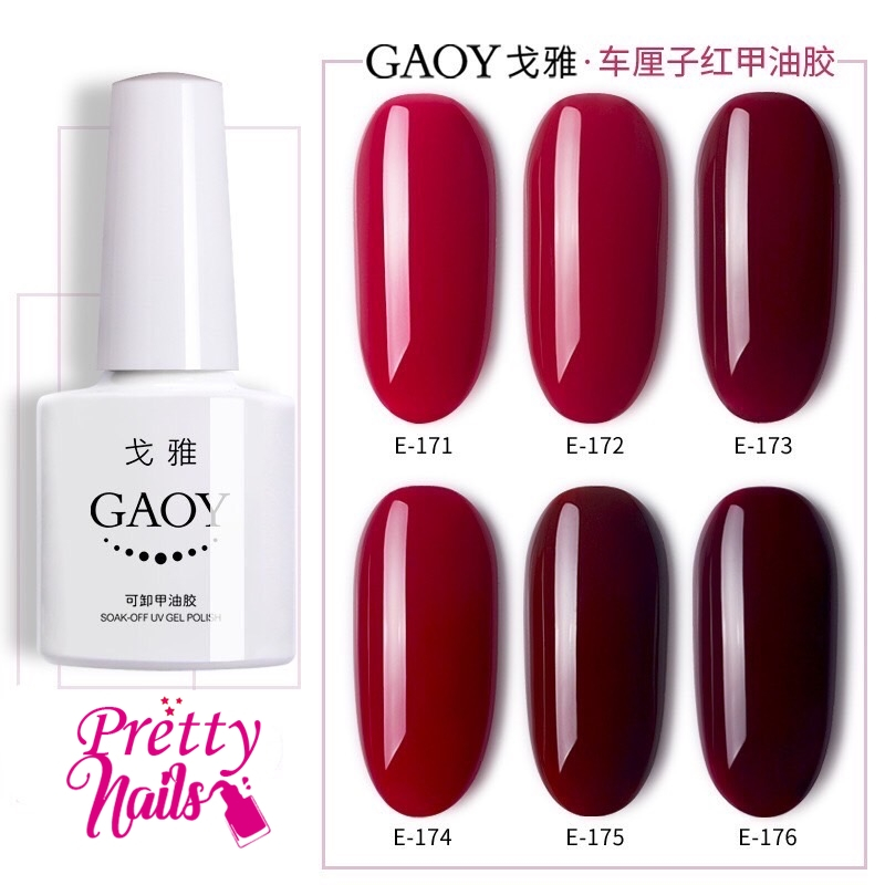 Gaoy ยาทาเล็บเจล รุ่น โทนสีแดง (รหัส E171-176) | Shopee Thailand
