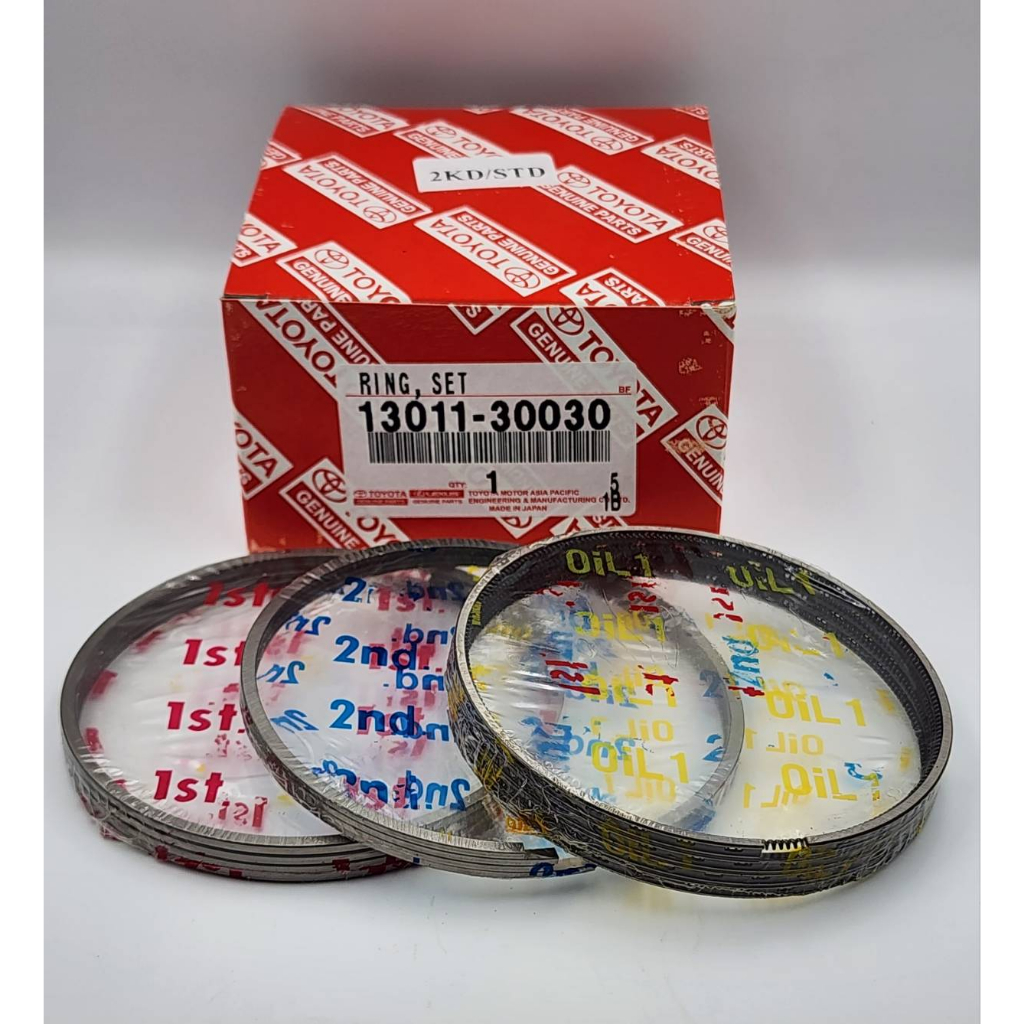 แหวนลูกสูบ TOYOTA 2KD,D4D VIGO2.5 sizestandard แท้ 13011-30030 | Shopee ...