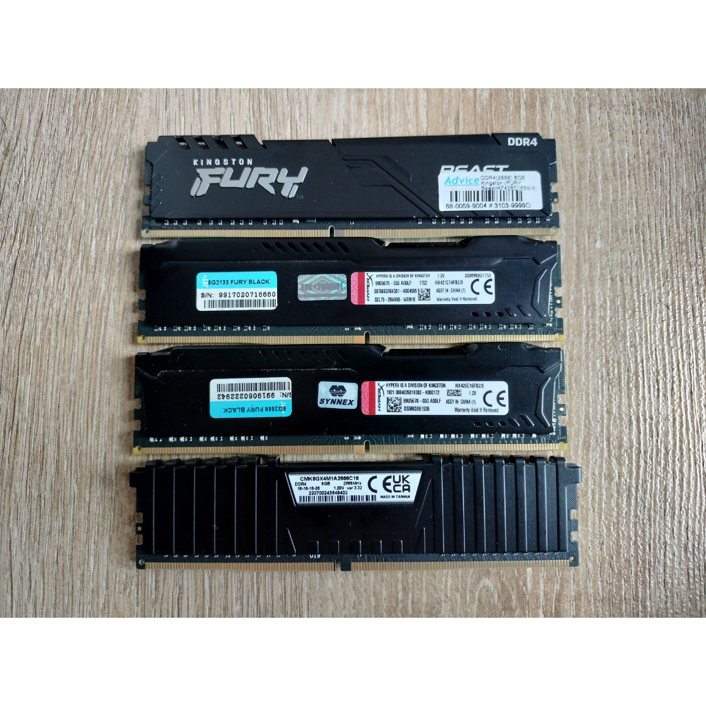 RAM แรม (หน่วยความจำ) DDR4 Kingston Corsair Gskill Apacer Zadakฯ DDR4 2133 2400 2666 3000 3200 ...
