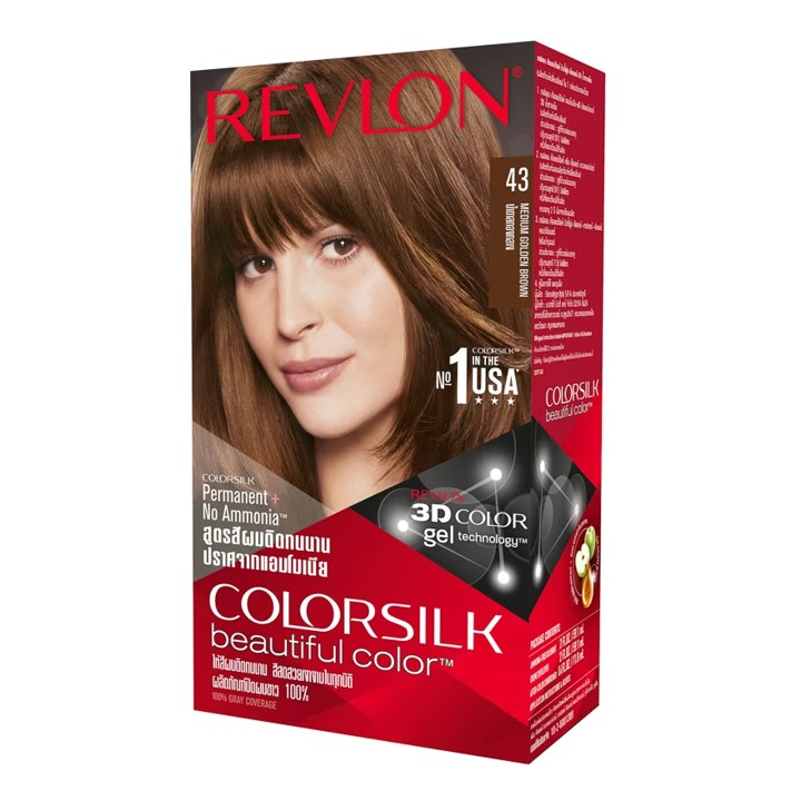 Revlon Colorsilk Hair Color(43 Medium Golden Brown) เรฟลอน แฮร์คัลเลอร์ ... Revlon Colorsilk Hair Color(43 Medium Golden Brown) เรฟลอน แฮร์คัลเลอร์ ...