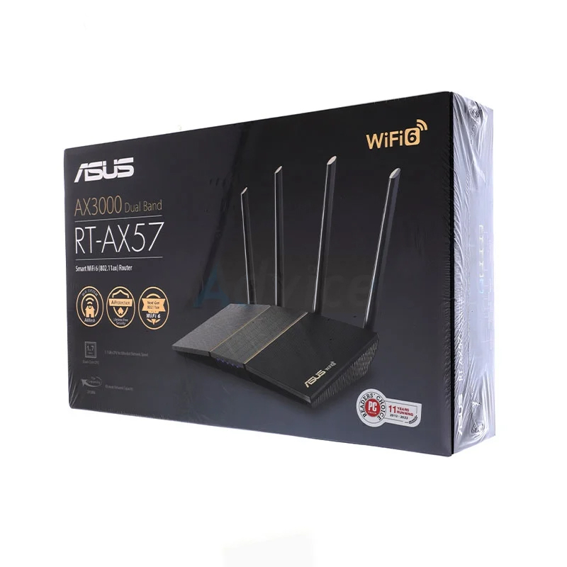 Router ASUS (RT-AX57) Wireless AX3000 Dual Band Gigabit Wi-FI 6 ...