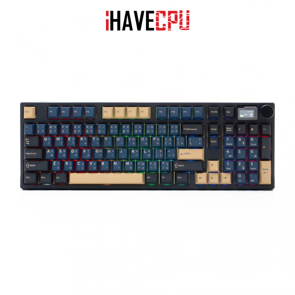 iHAVECPU KEYBOARD (คีย์บอร์ด) KEYDOUS NJ98 BLACK (GATERON YELLOW PRO ...