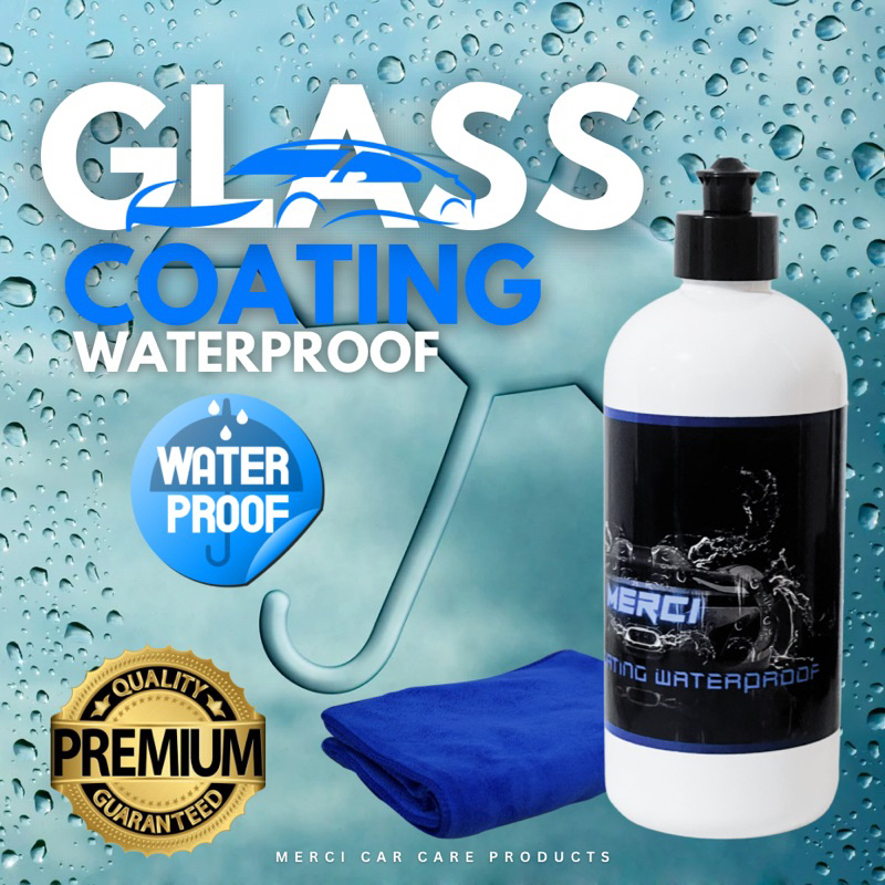 น้ำยาเคลือบกระจก กันน้ำเกาะ (Merci Glass Coating Waterproof) แถมฟรี ผ้า ...